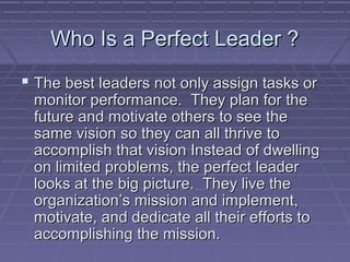 Leadership. | PPT | Executive Leadership & Management | Business