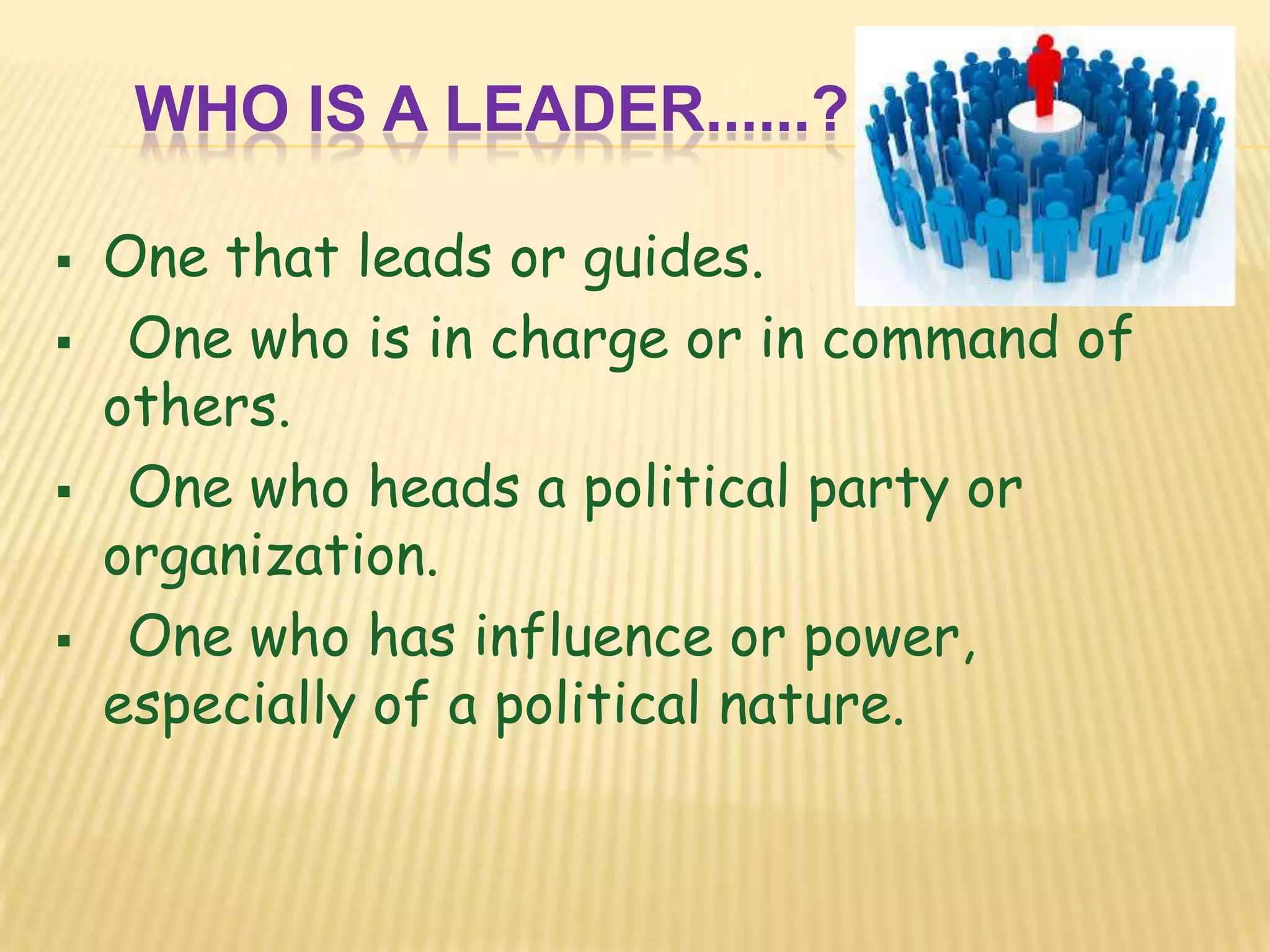 Leadership ppt presentation | PPTX