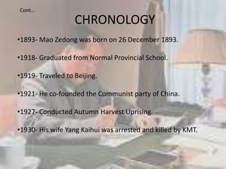 Leadership Presentation on Mao Zedong | PPTX | Politics