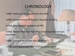 Leadership Presentation on Mao Zedong | PPTX | Politics