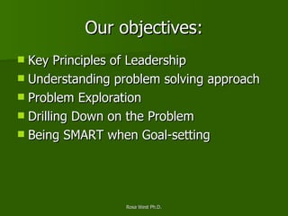 Leadership Principles Critical To Problem Solving And Program ...