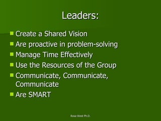 Leadership Principles Critical To Problem Solving And Program ...