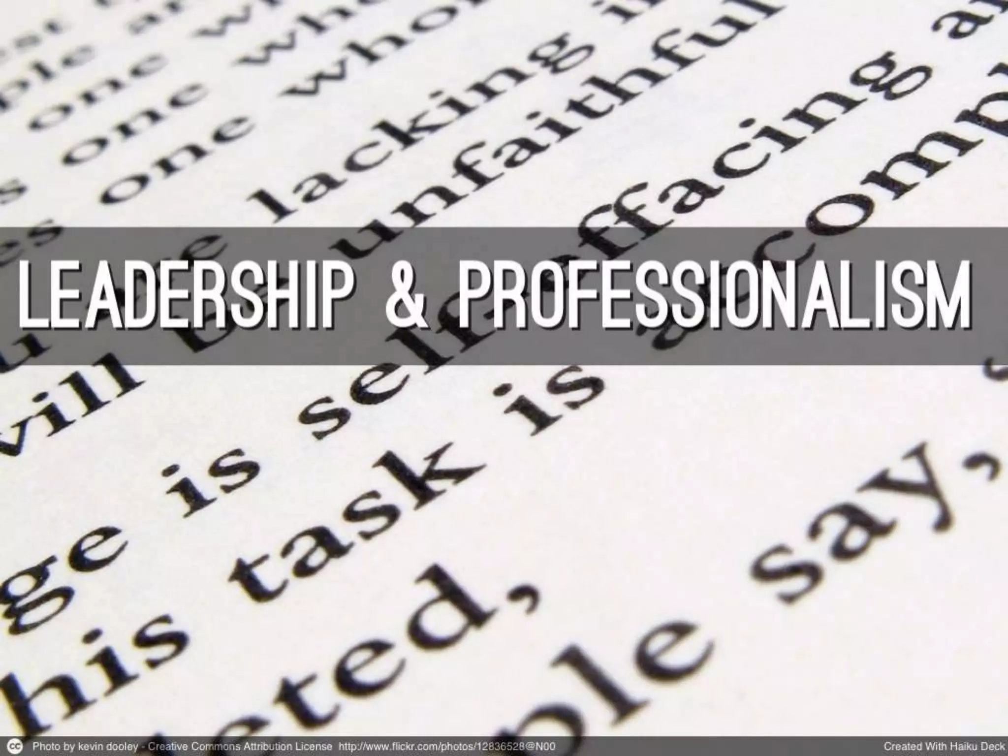 Leadership & professionalism final | PPTX