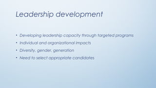 Leadership programs | PPT | Human Resources | Business