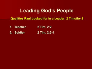 Leadership Qualities - Bible Study.ppt