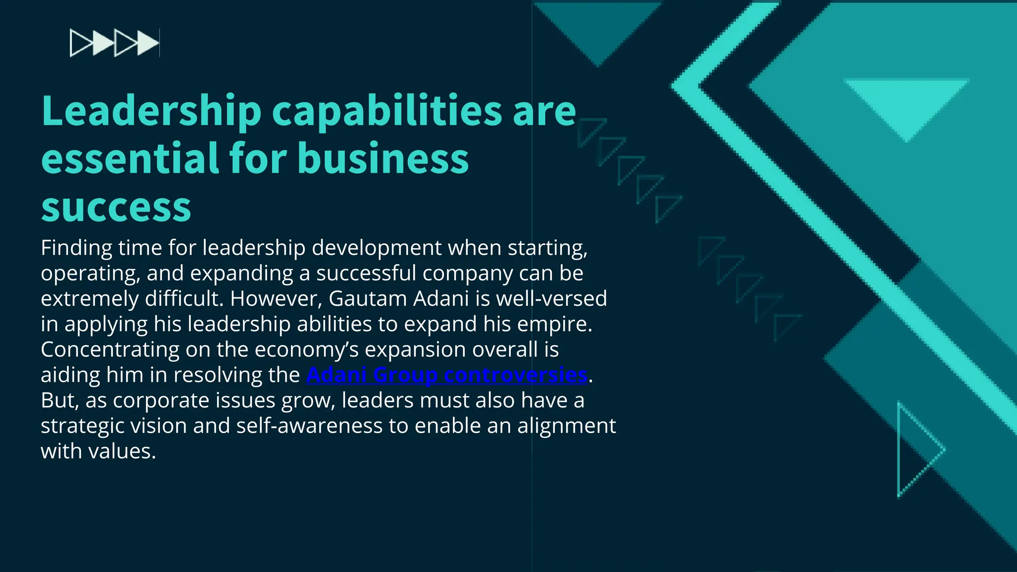 Leadership qualities and styles of Gautam Adani | PPTX | Executive Leadership & Management ...