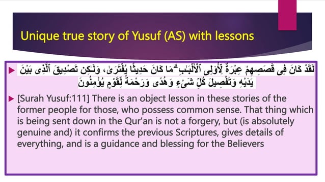 Leadership Qualities of Prophet Yusuf (AS).pptx | Islam | Religion ...