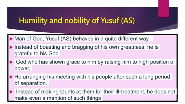 Leadership Qualities of Prophet Yusuf (AS).pptx | Islam | Religion ...