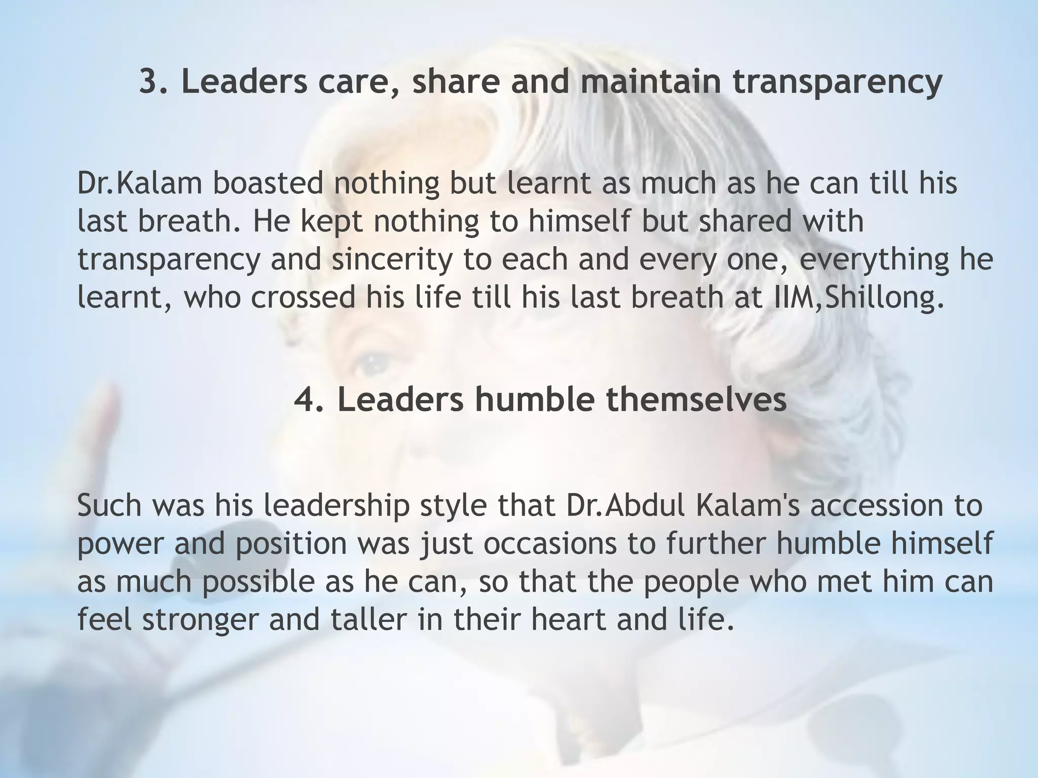 Leadership quality of abdul kalam | PPTX