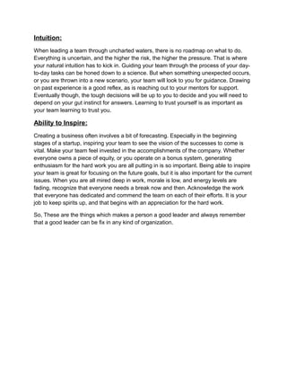 Leadership report | PDF