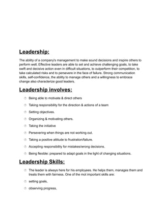 Leadership report | PDF