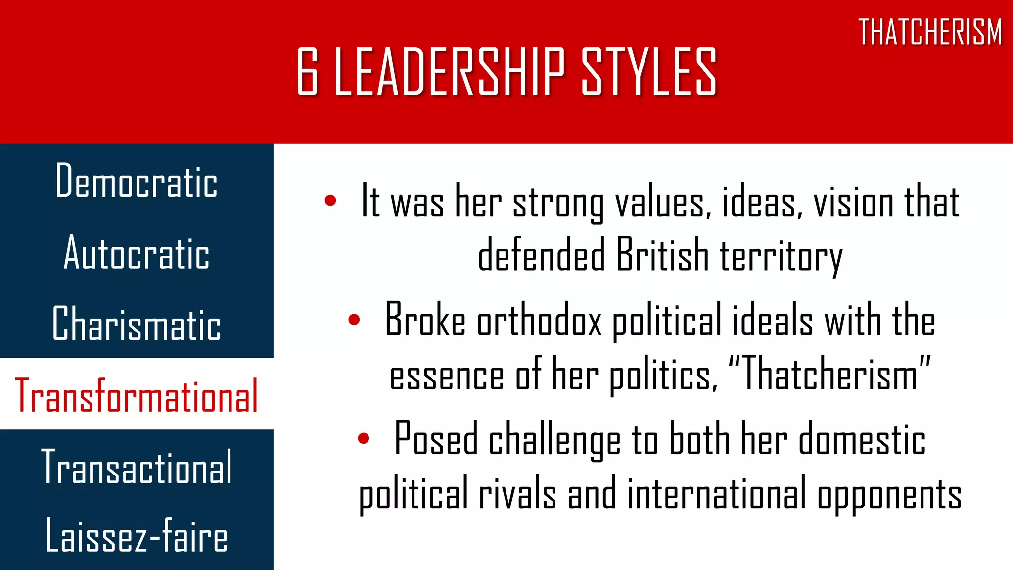 Leadership Report on Margaret Thatcher- The Iron Lady | PPT