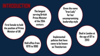Leadership Report on Margaret Thatcher- The Iron Lady | PPT