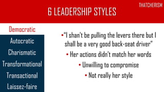 Leadership Report on Margaret Thatcher- The Iron Lady | PPT