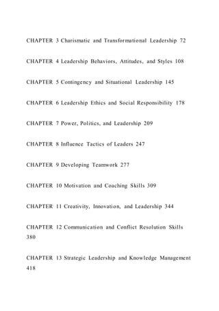 Leadership research findings, practice, and skillseig | DOCX