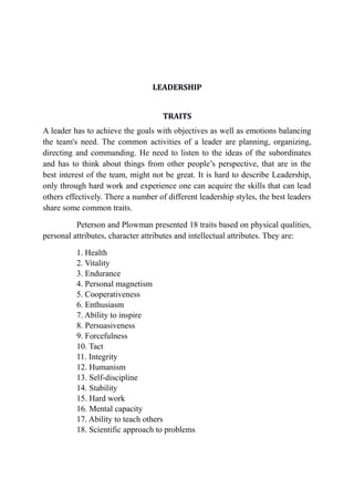 Leadership Traits | DOC