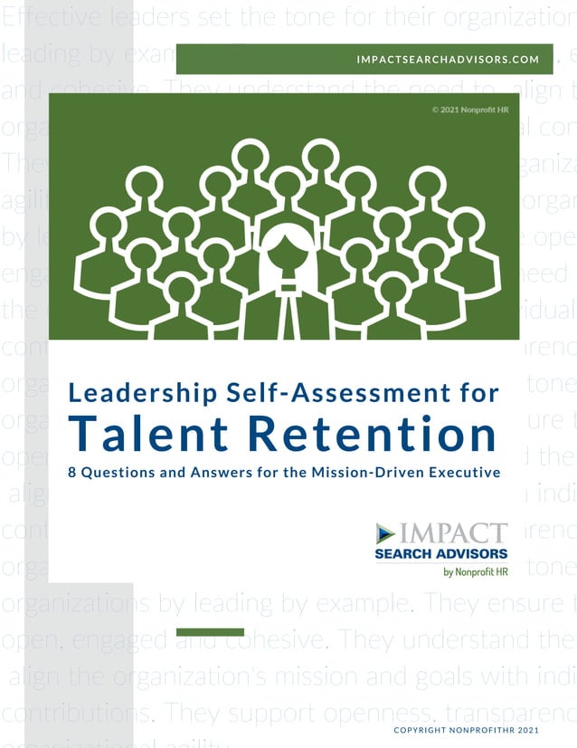 LEADERSHIP SELF-ASSESSMENT FOR TALENT RETENTION | PDF