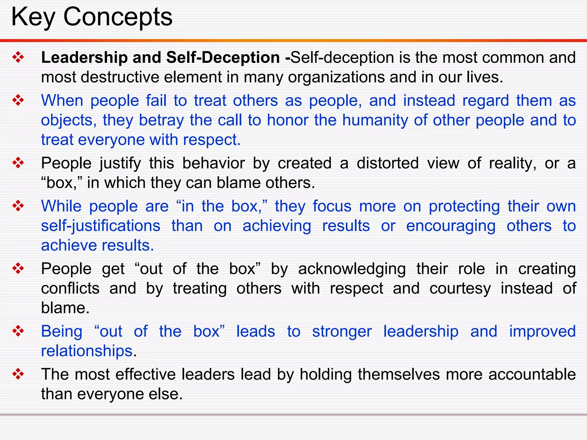 Leadership And Self deception | PDF