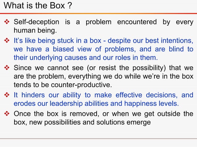 Leadership And Self deception | PDF