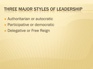 Leadership series styles | PDF