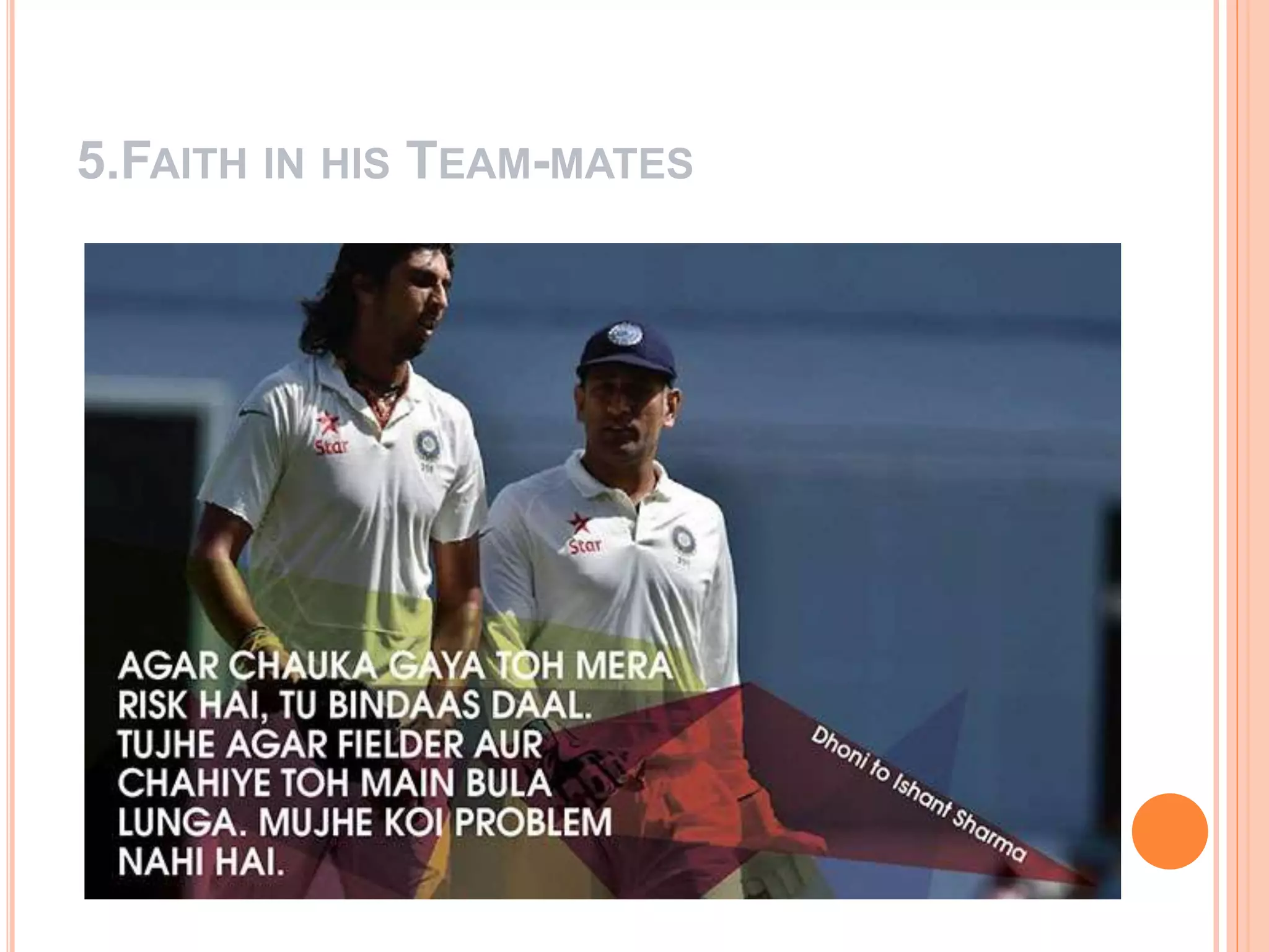 MS DHONI - LEADERSHIP SKILLS | PPTX