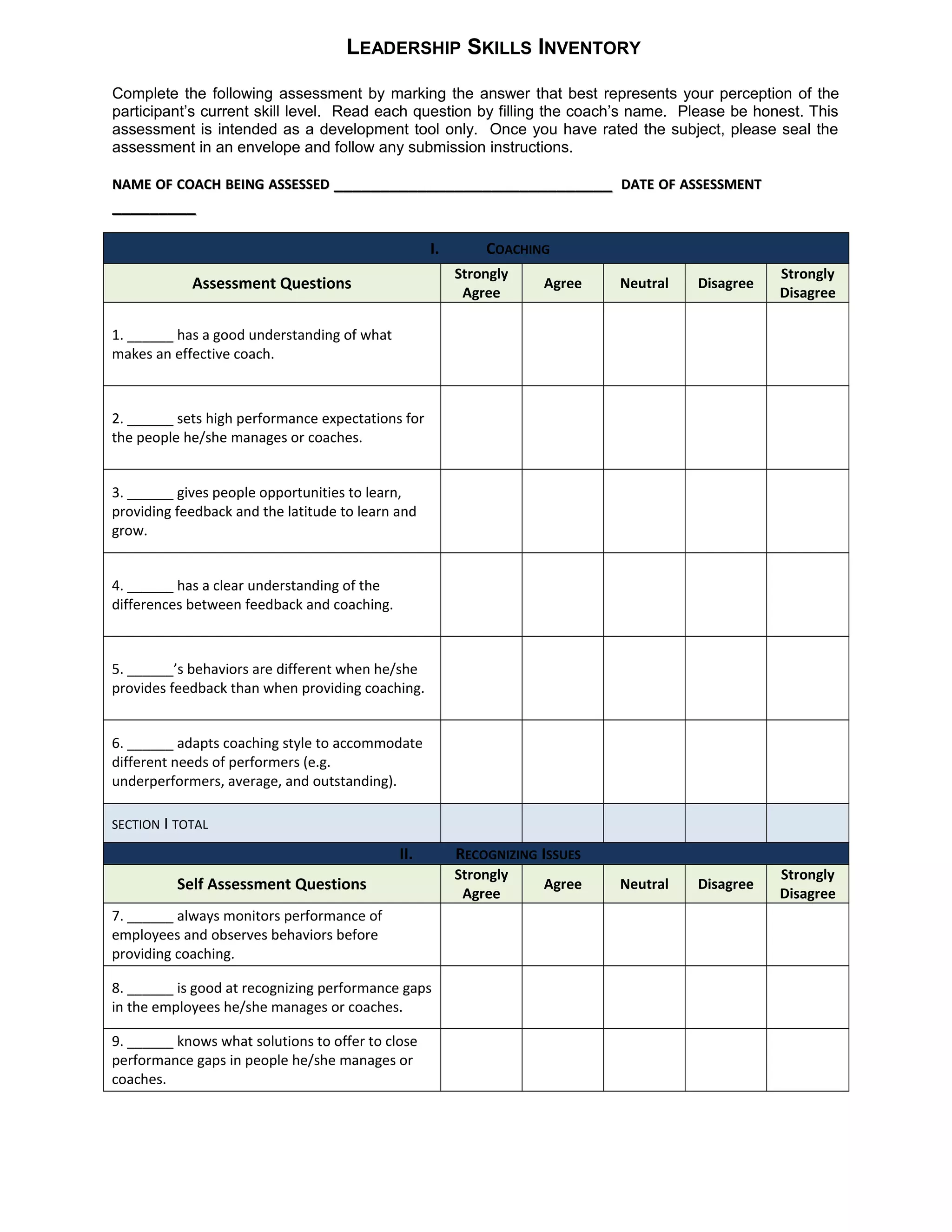 Leadership skills 360 inventory (General) | DOC