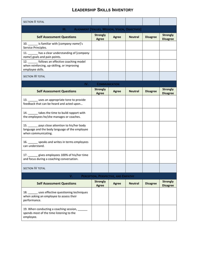 Leadership skills 360 inventory (General) | DOC