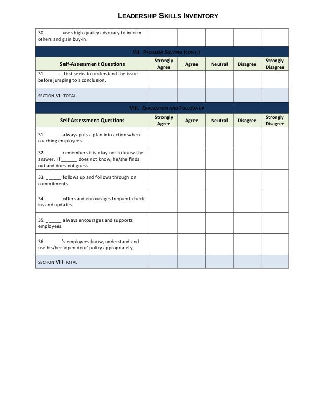 Leadership skills 360 inventory (General)