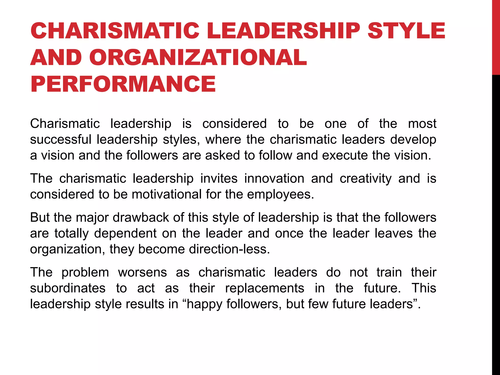 Leadership skills and its impact on organizational performance | PPTX