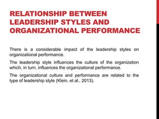 Leadership skills and its impact on organizational performance | PPTX