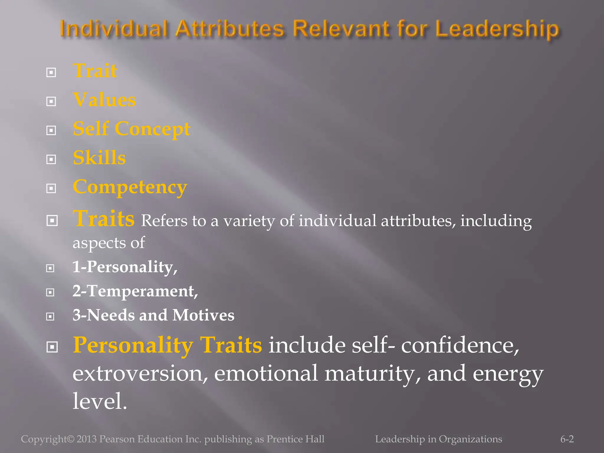 Leadership skills and trait CH-6 (entrepreneurship) | PPTX