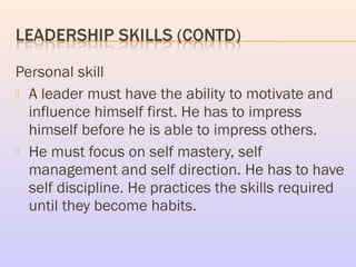 Leadership skills & competencies ppt | PPT