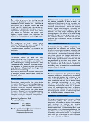 Leadership skills for supervisors feb. lagos | PDF | Professional ...