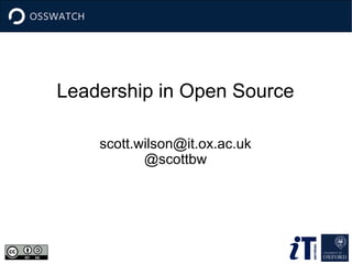 Leadership in Open Source | PPT