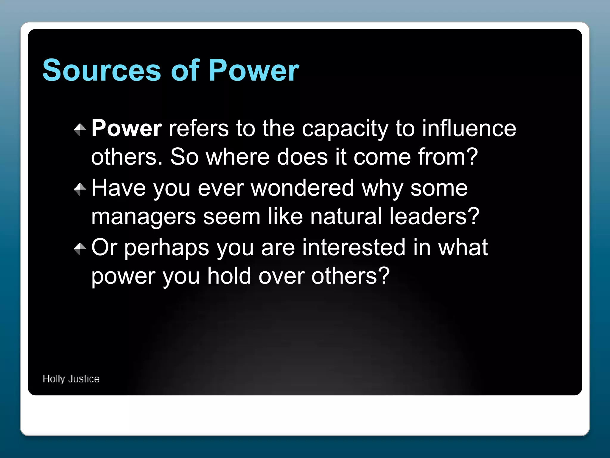 Leadership Sources of Power | PPTX