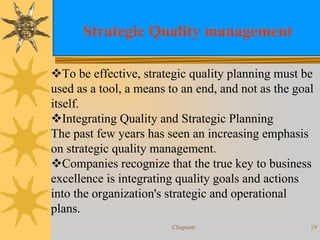 Leadership & strategic Planning for Total Quality Management (TQM) | PDF