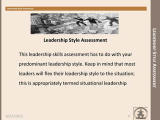 Leadership style assessment | PPTX