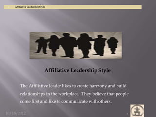 Leadershipstyle assessment | PPT