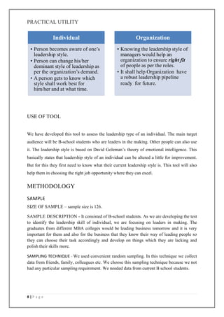 Leadership style assessment tool e.i. | DOCX