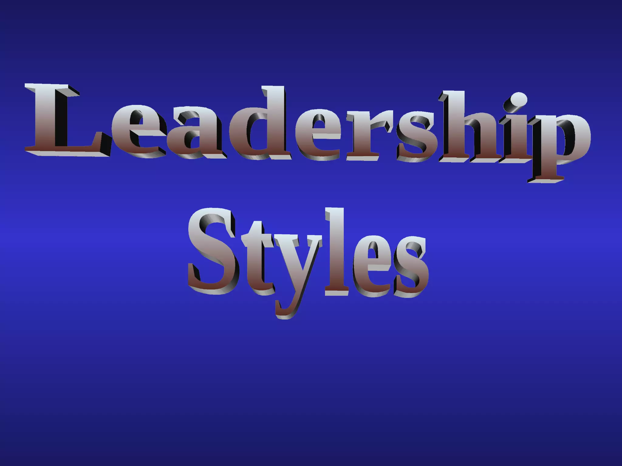 Leadership styles | PPT