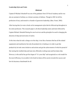 Leadership styles | DOCX