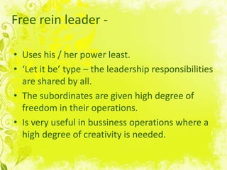 Leadership styles | PPTX