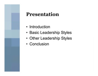 Management | Leadership styles | PPT