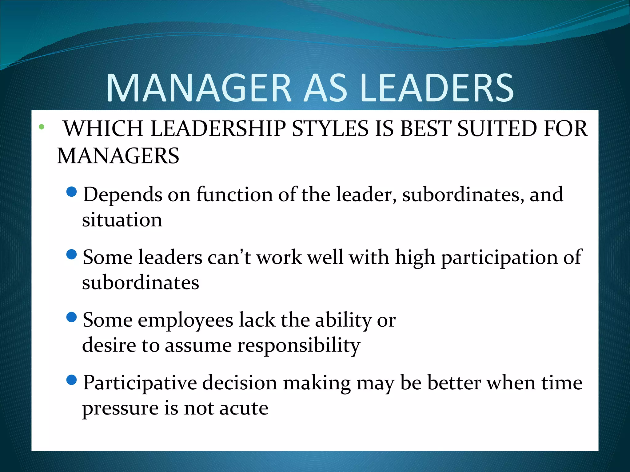 Leadership & styles | PPT