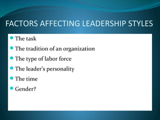 Leadership & styles | PPT