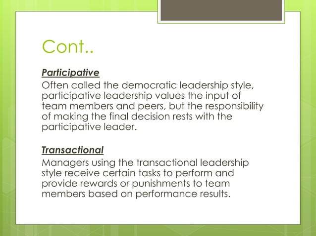 Case Study Leadership styles | PPTX
