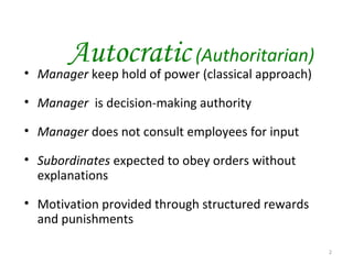 Leadership styles | PPT