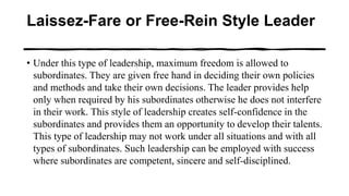 Leadership styles | PPTX