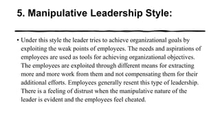 Leadership styles | PPT