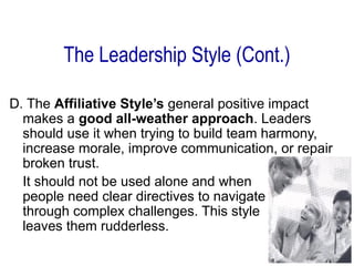 Leadership styles.ppt for leadership skills | PPT